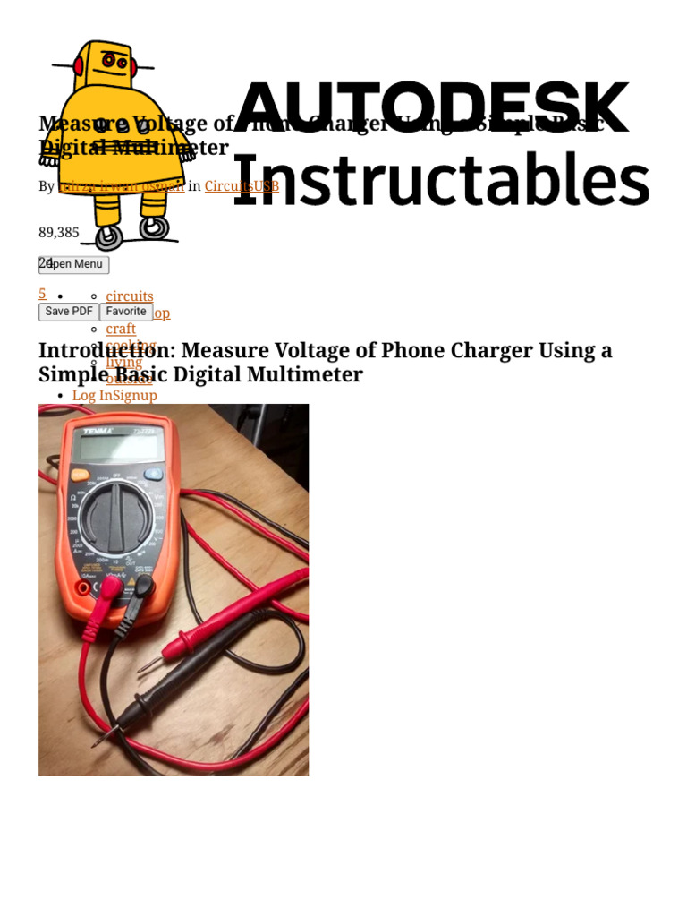 Measure Voltage of Phone Charger Using A Simple Basic Digital Multimeter - 4 Steps ...