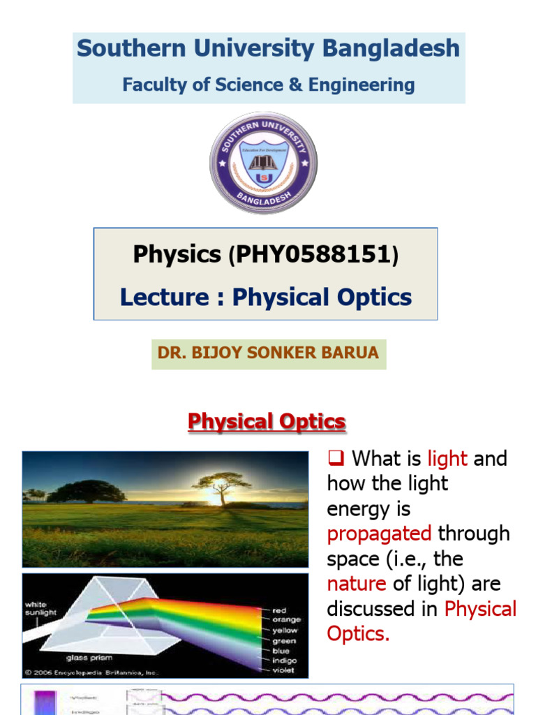 03 Lecture (Physical Optics) | PDF