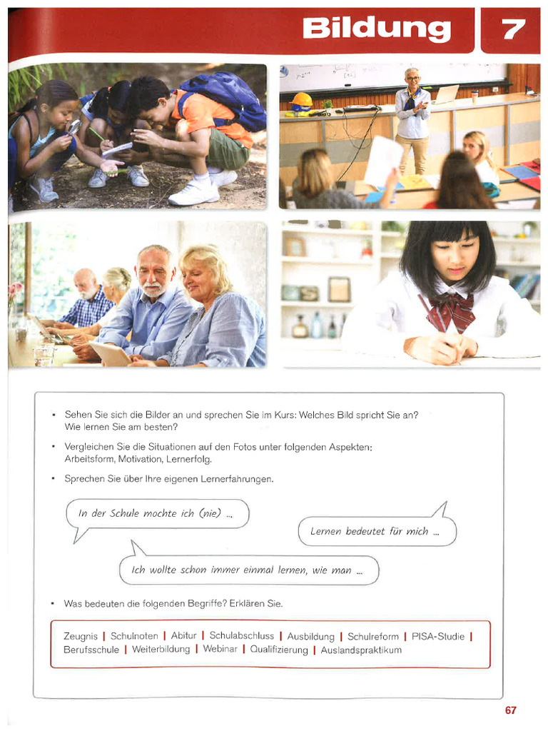 Lektion 7 - Bildung | PDF
