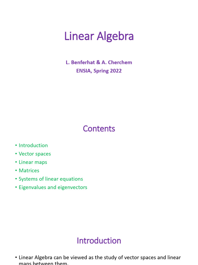 1-Vector Spaces | PDF