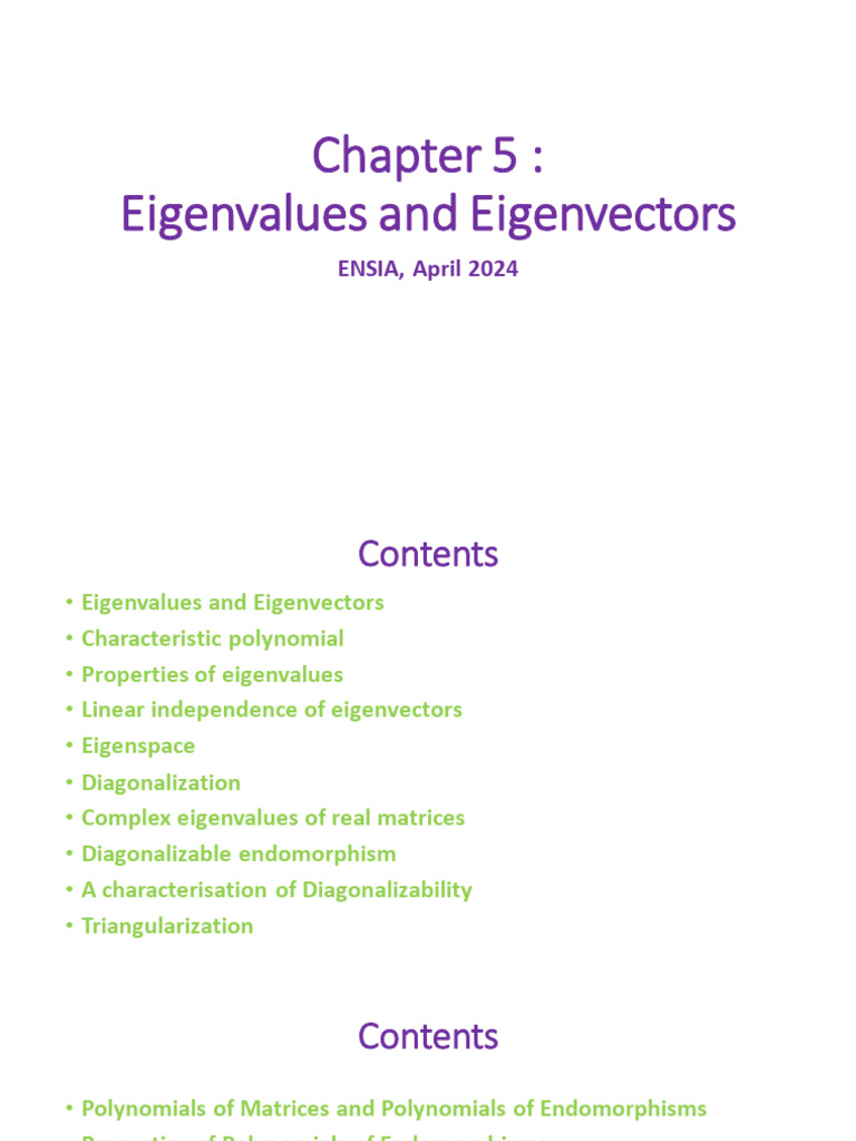 5 Eigenvalues Eigenvectors | PDF