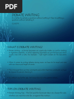 Debate Writing Class11 Notes | PDF