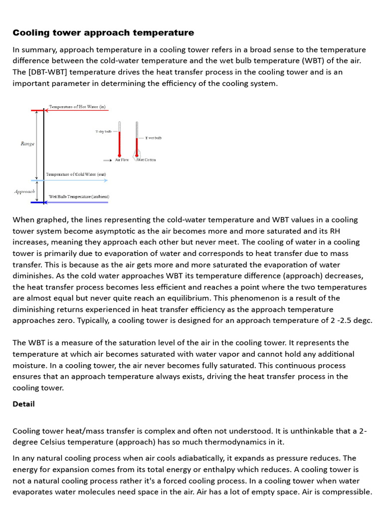 Cooling Tower Approach Temperature | PDF | Temperature | Science ...