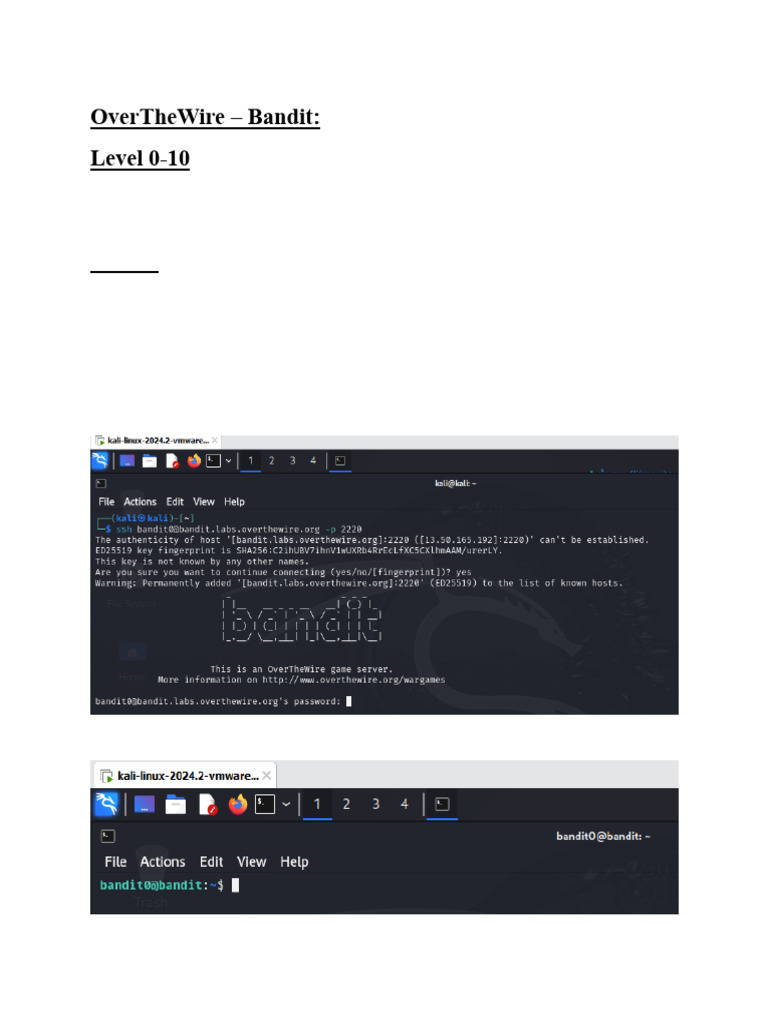 OverTheWire (0 10) | PDF