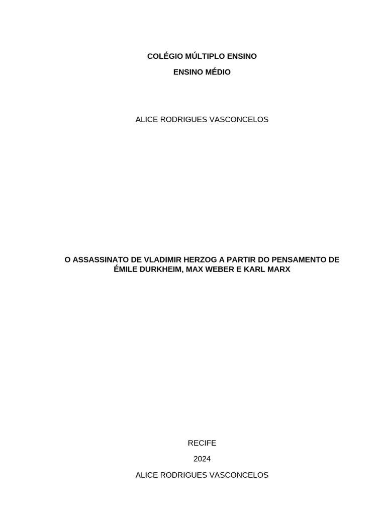 Weber, Marx e Comte | PDF