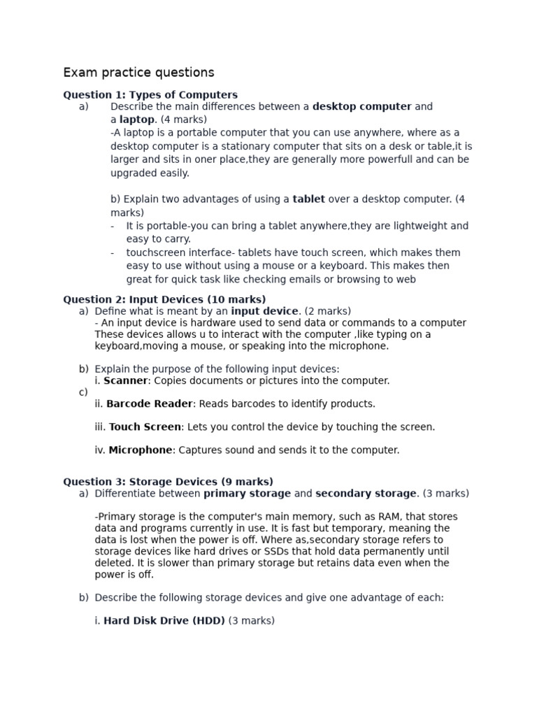 Exam Practice Questions-Naomi 9e | PDF