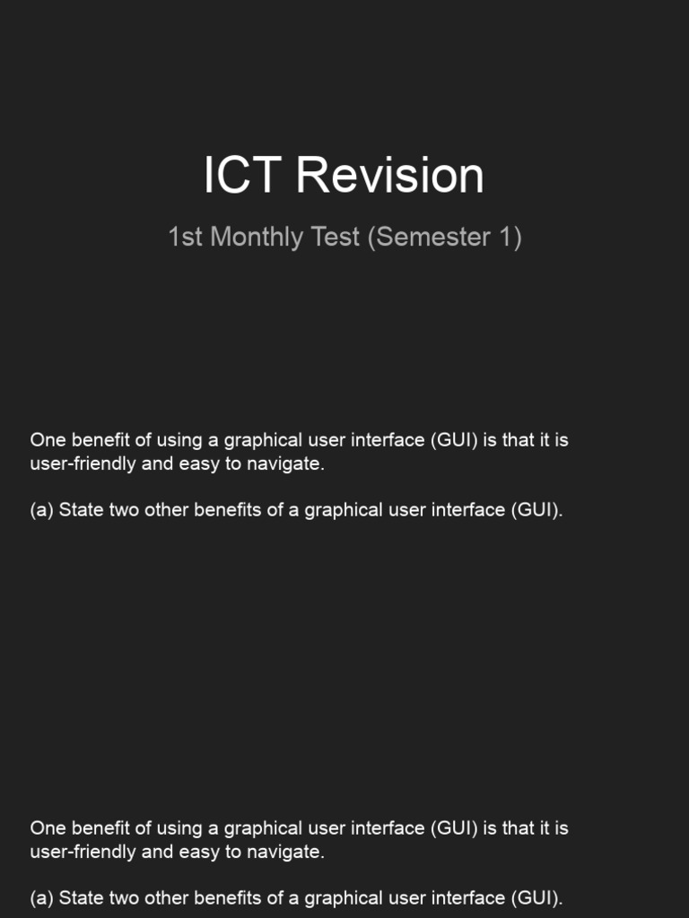 ICT_Revision_1st_Monthly_Test__Semester_1_ | PDF