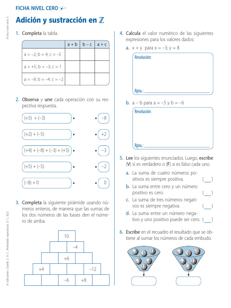 F0 - Adición y Sustracción en Z | PDF