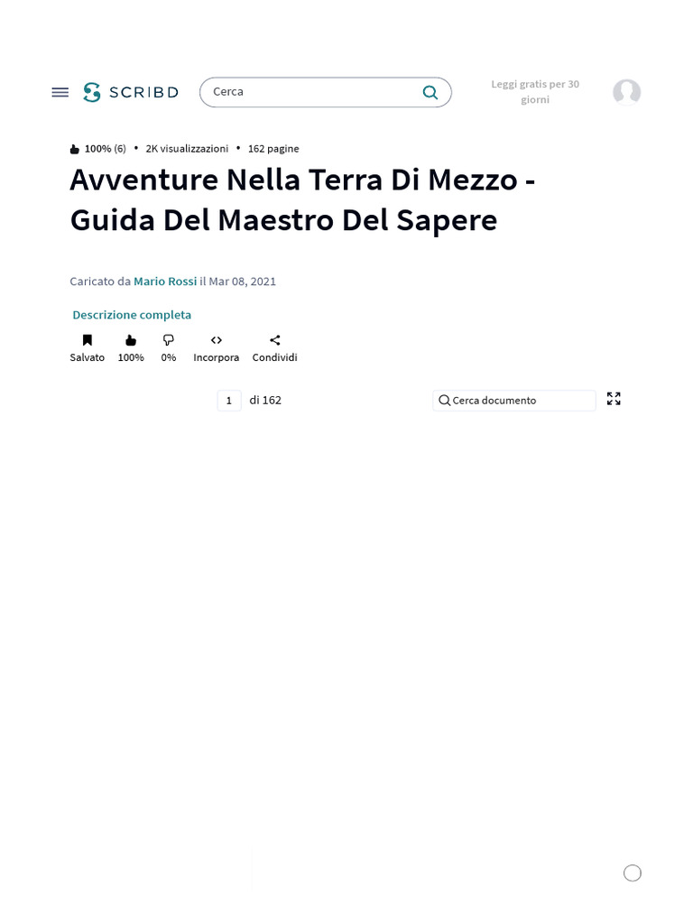 Avventure Nella Terra Di Mezzo - Guida Del Maestro Del Sapere - PDF | PDF