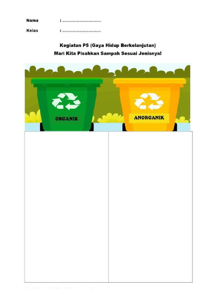 LKPD MENGGELOMPOKKAN SAMPAH ORGANIK ANORGANIK | PDF LKPD MENGGELOMPOKKAN SAMPAH ORGANIK ANORGANIK | PDF