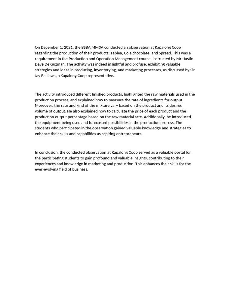 Narrative Report | PDF