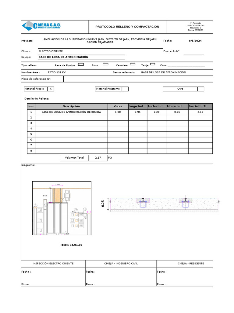 RE-CC-3590836-004 Protocolo de Relleno y Compactación | PDF | Ingeniería | Ingeniero civil