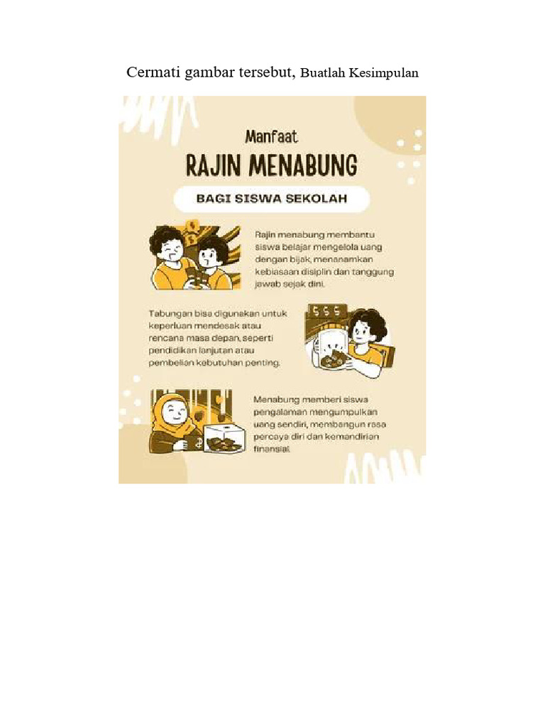 8 Rajin Menabung Bagi Siswa | PDF