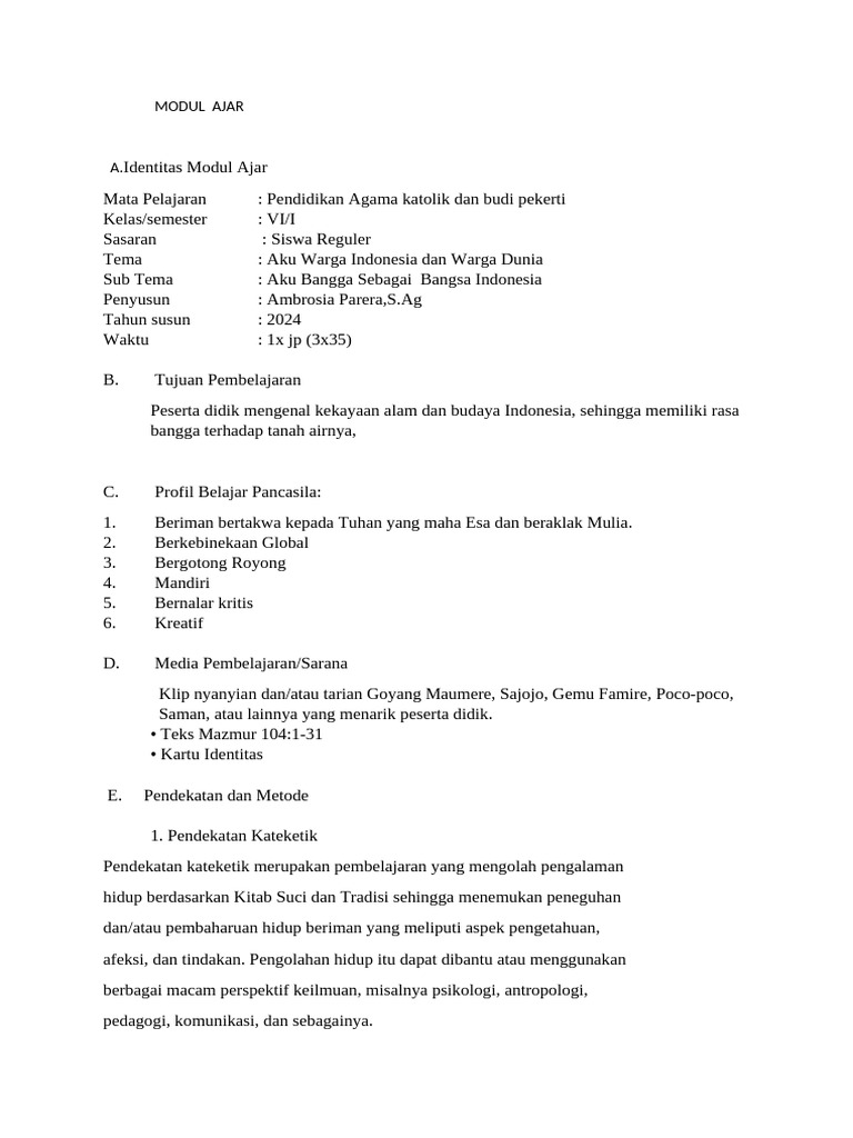 MODUL AJAR IBU ROS | PDF