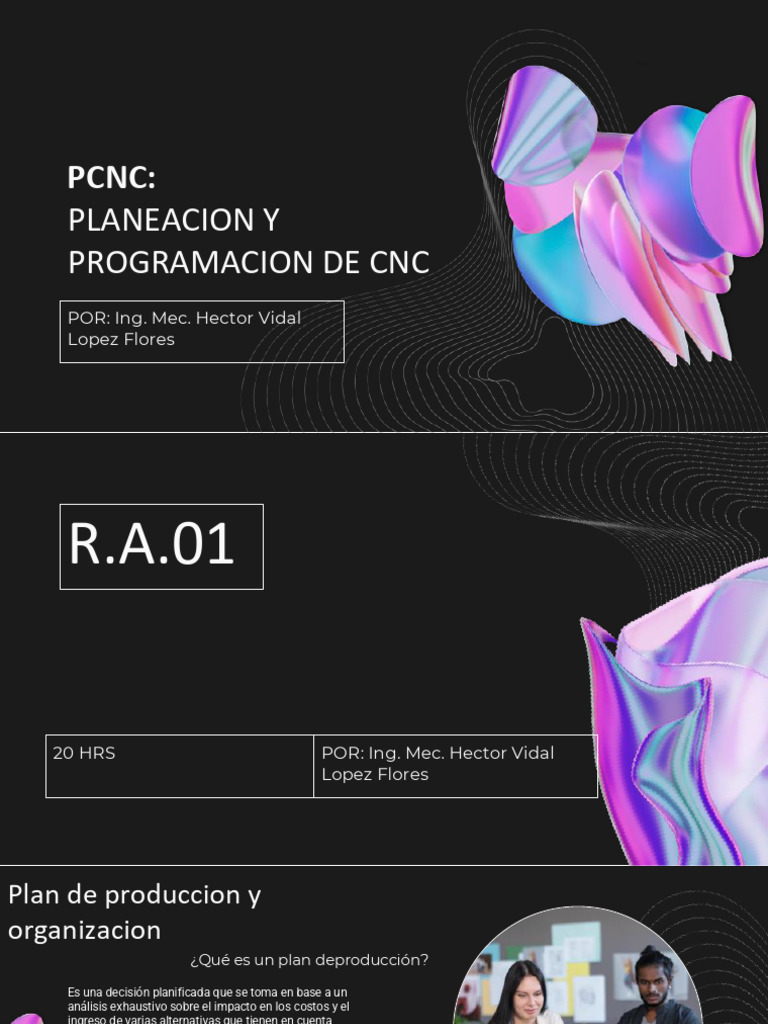PCNC - Capitulo I - Plan de Produccion | PDF | Gestión de recursos ...