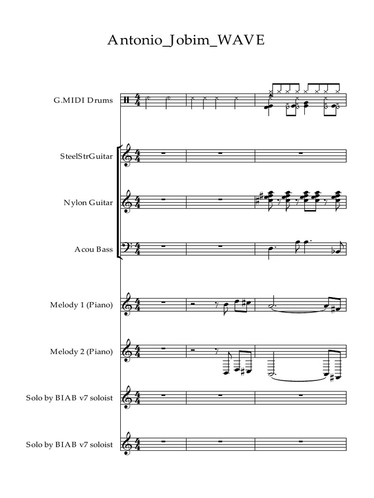 Antonio - Jobim - WAVE - Partitura Completa | PDF