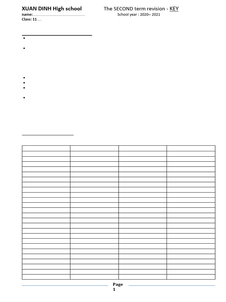 Dap An DC ANH 11.HKII.2020 2021.c.sua | PDF