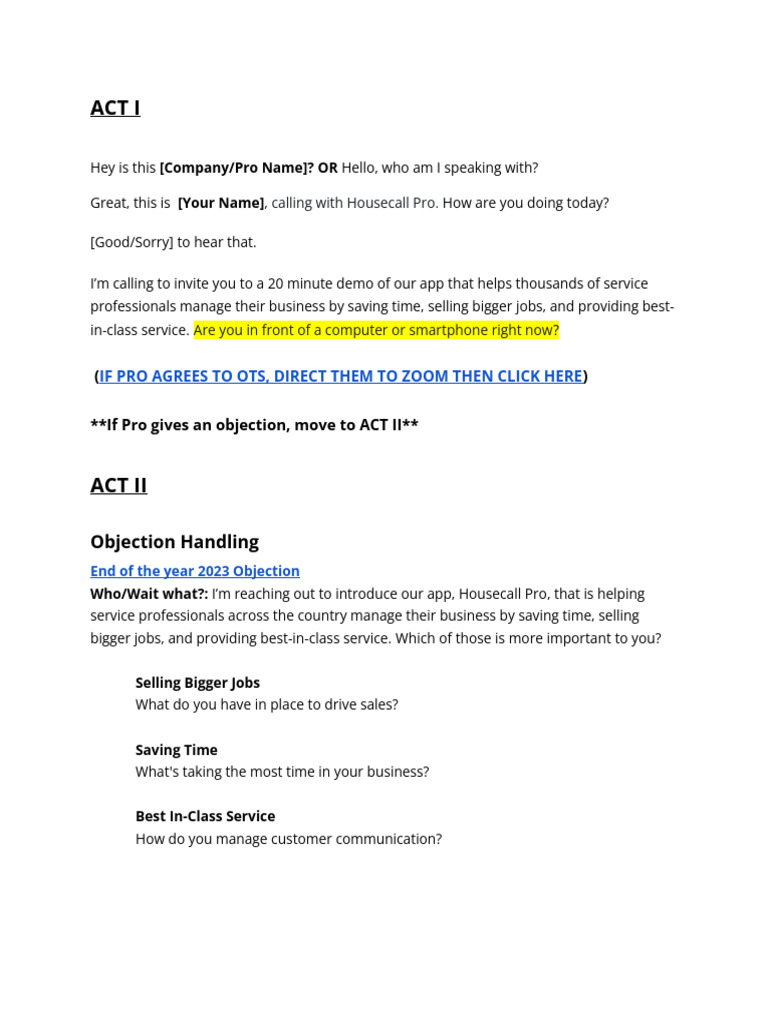 HCP MX Outbound SDR Script - 2.8.2023 | PDF
