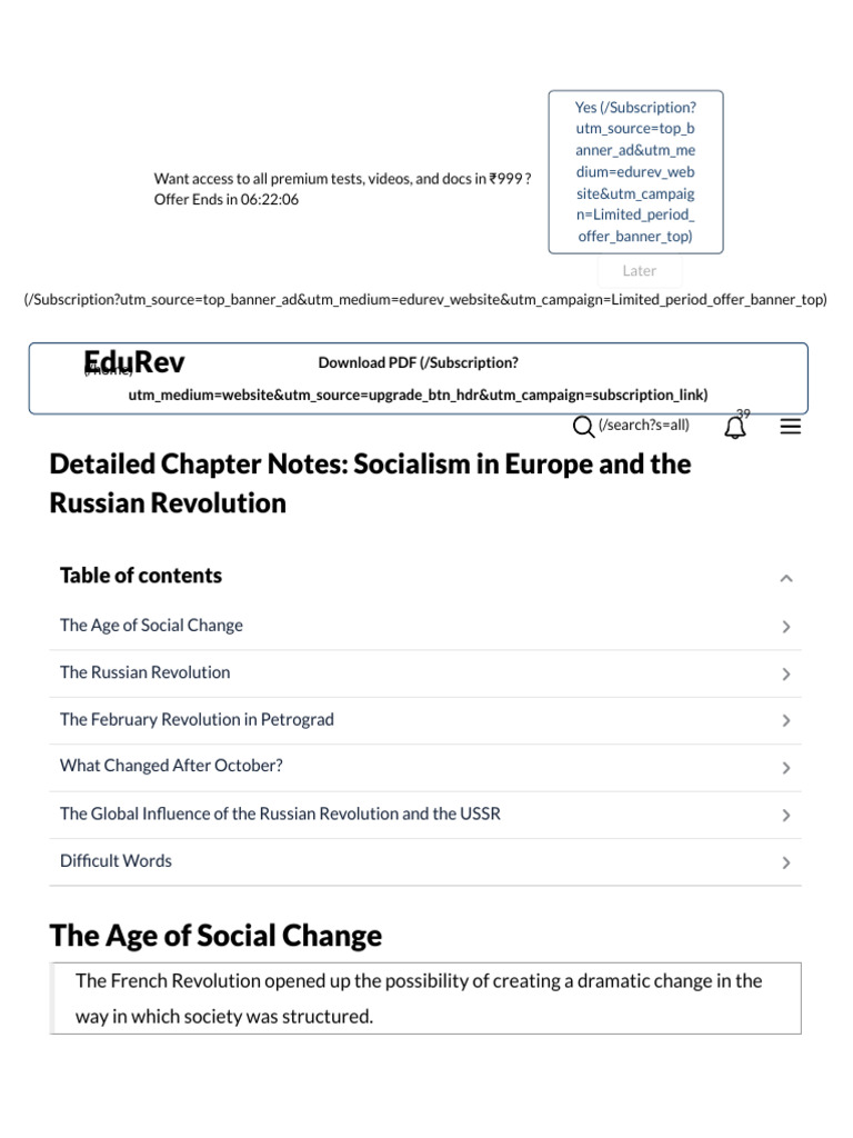 Class 9 History Chapter 2 Notes - Socialism in Europe and The Russian ...