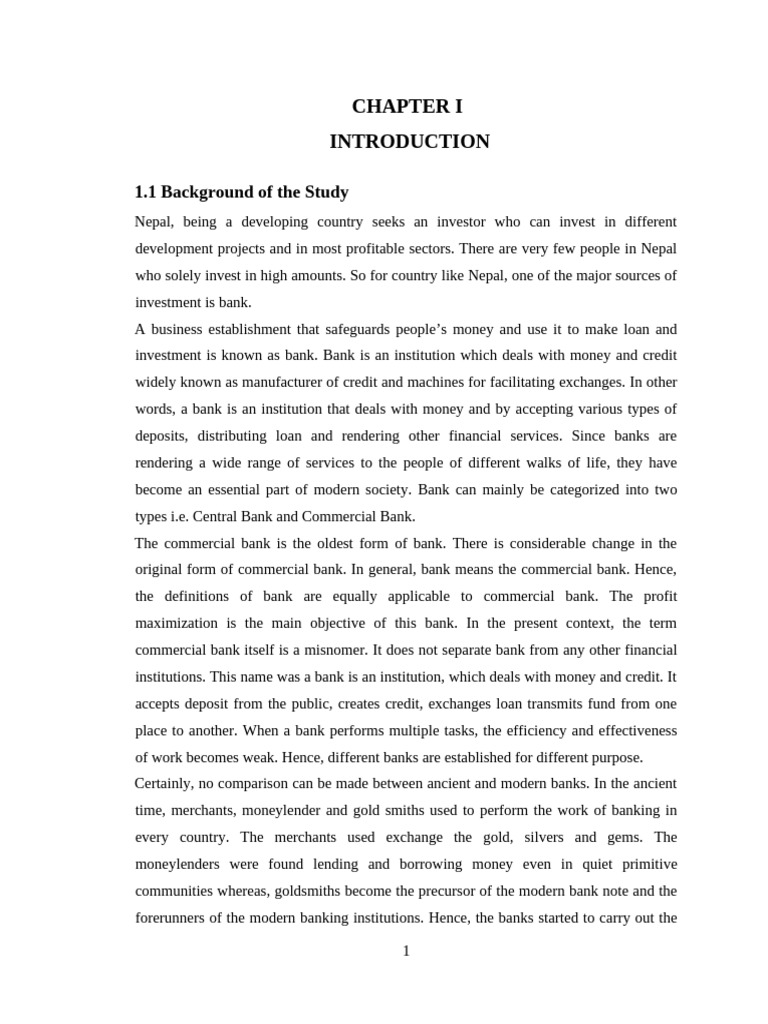 1.1 Background of The Study | PDF