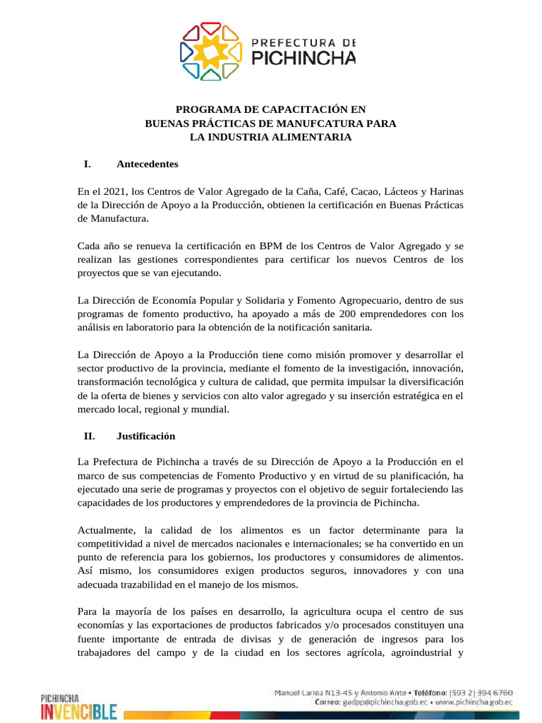 Programa de Capacitacion | PDF
