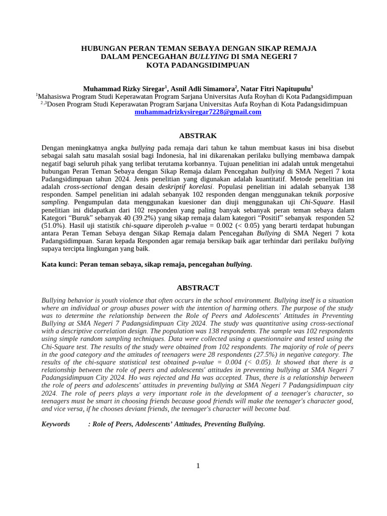 Jurnal Muhammad Rizky Siregar | PDF