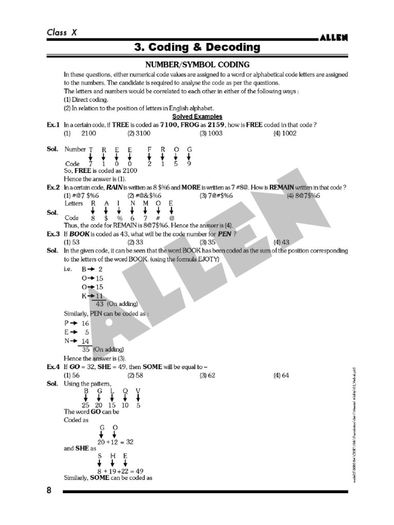 Mental Ability Coding | PDF