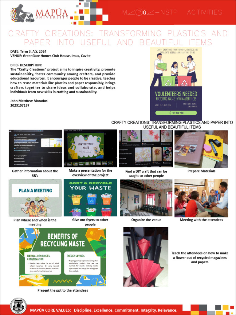 Form - Project Poster For NSTP | PDF