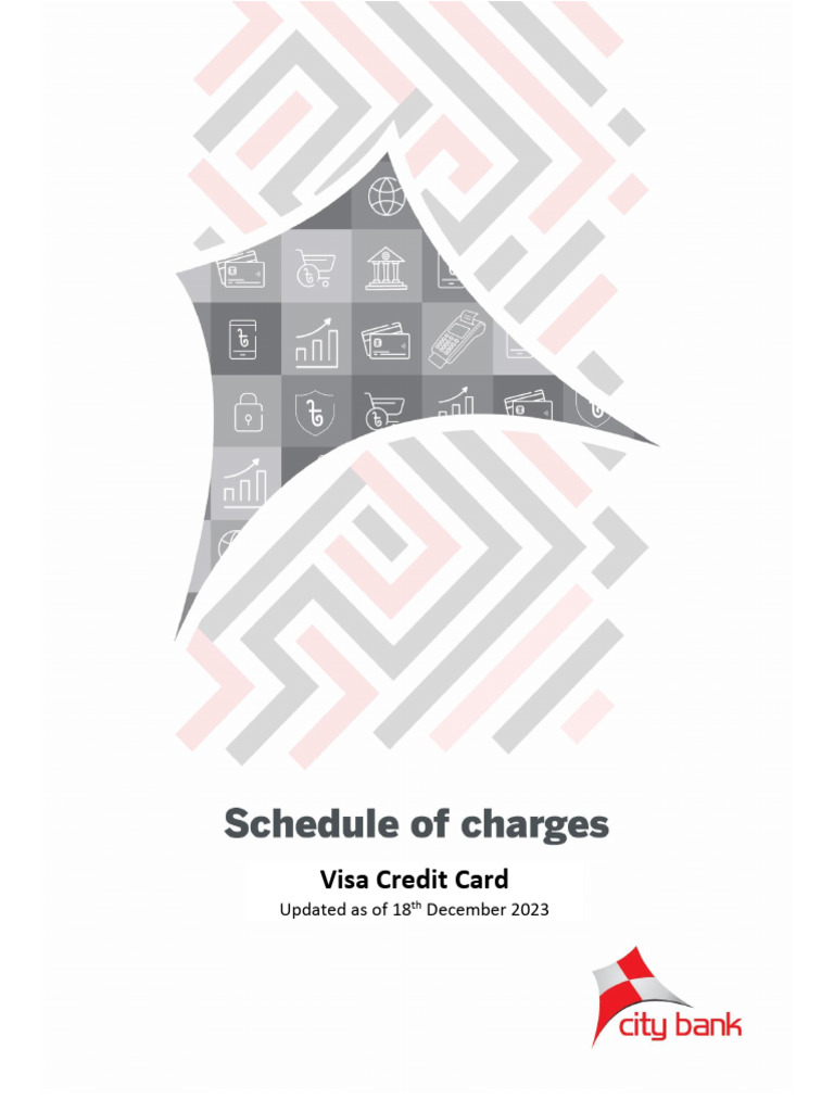 VISA Credit Cards Fees Charges | PDF