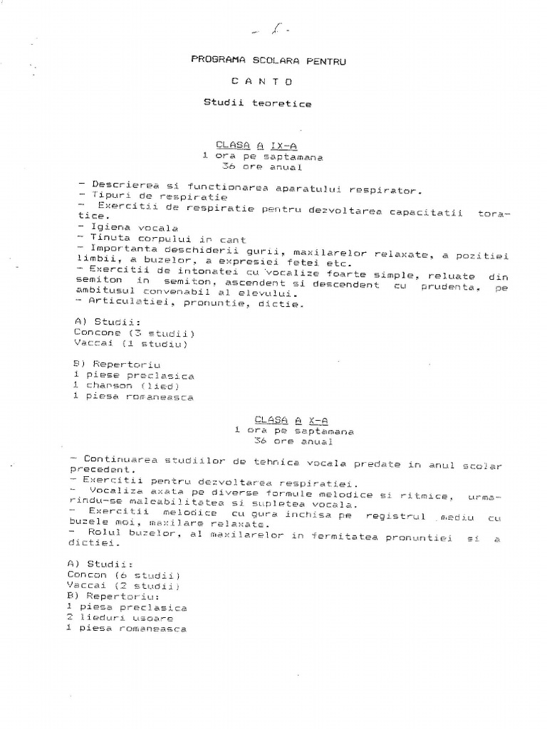 Programa Canto 1 | PDF