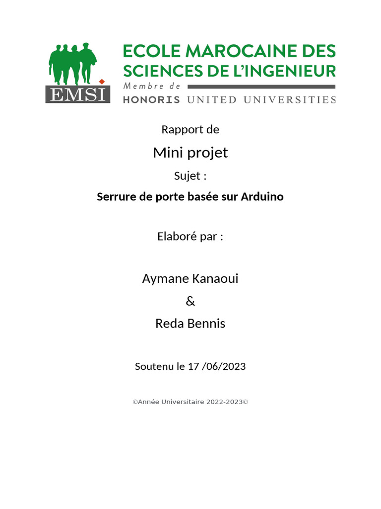 RPPRT PRJT Arduino | PDF