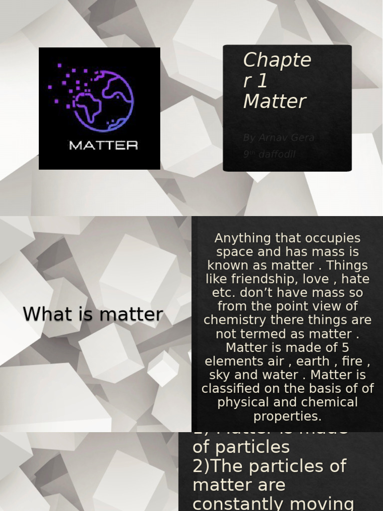Chapter 1 Matter | PDF