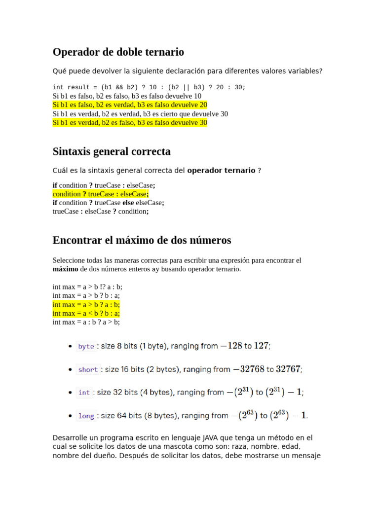 Ejercicios JAVA | PDF