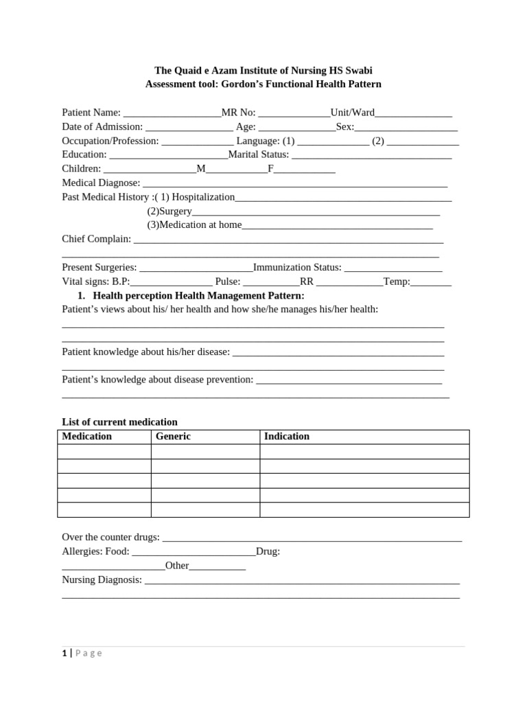 FHP Form | PDF