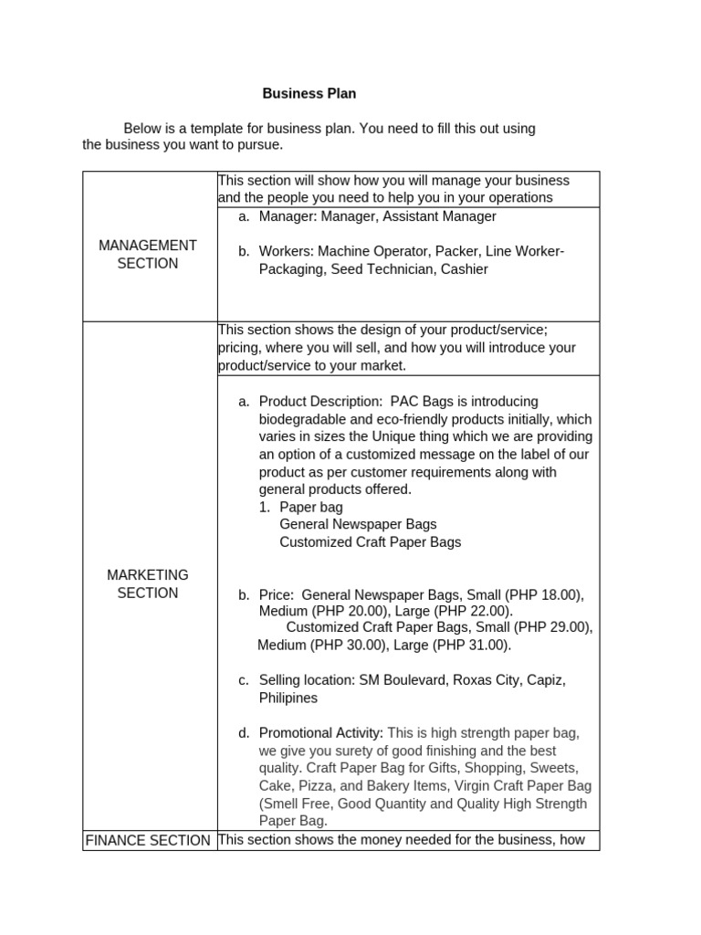 Business Sample | PDF