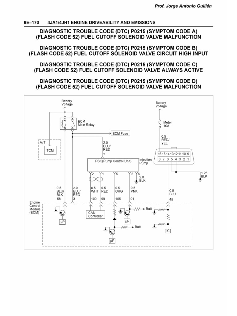Isuzu 4ja1. 4jh1.Tc Diag Elec & Emissions | PDF