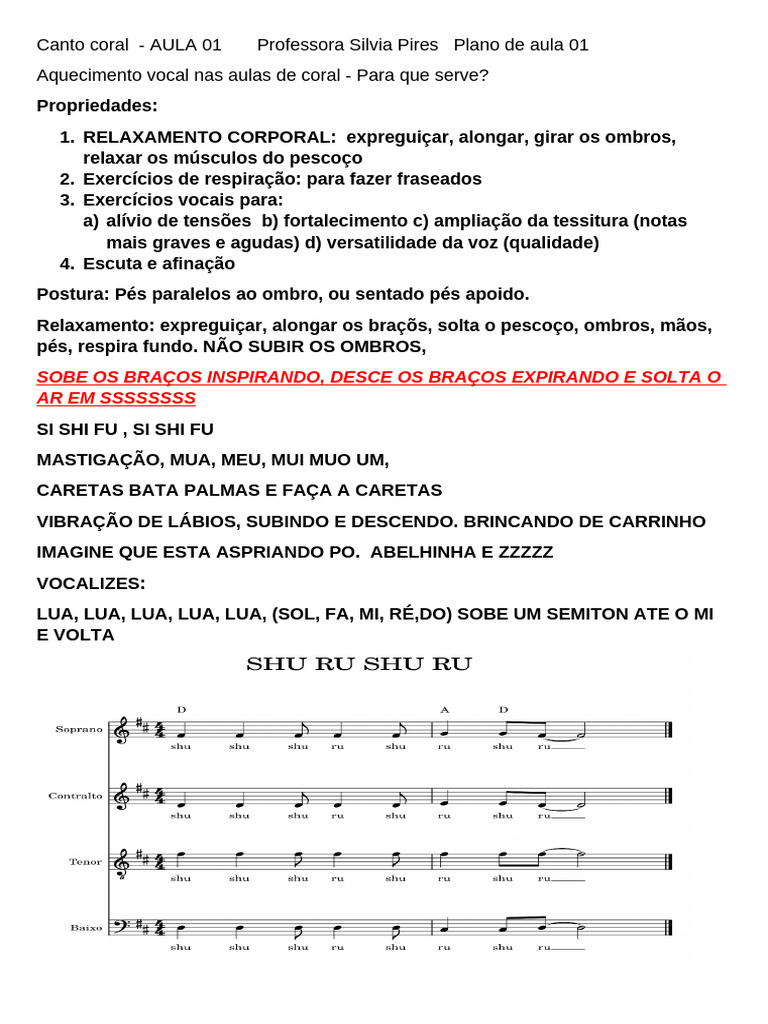 Canto Coral Aula 01 Pdf