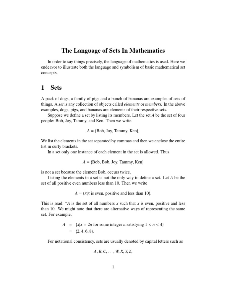 Math Lang | PDF