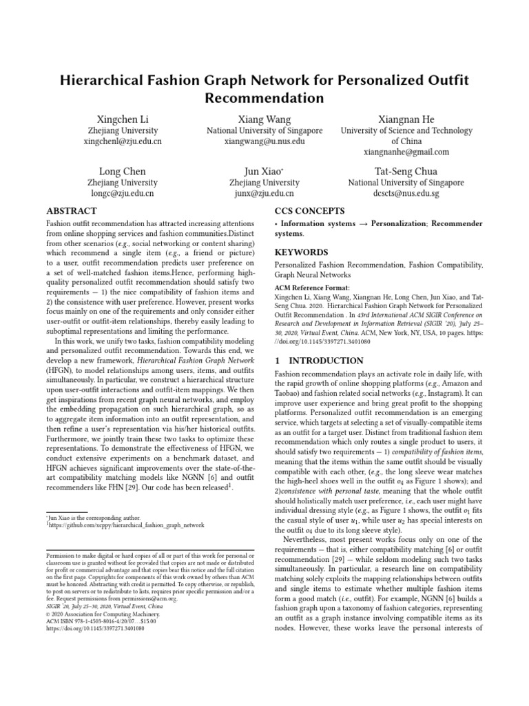 Hierarchical Fashion Graph Network For Personalized Outfit ...