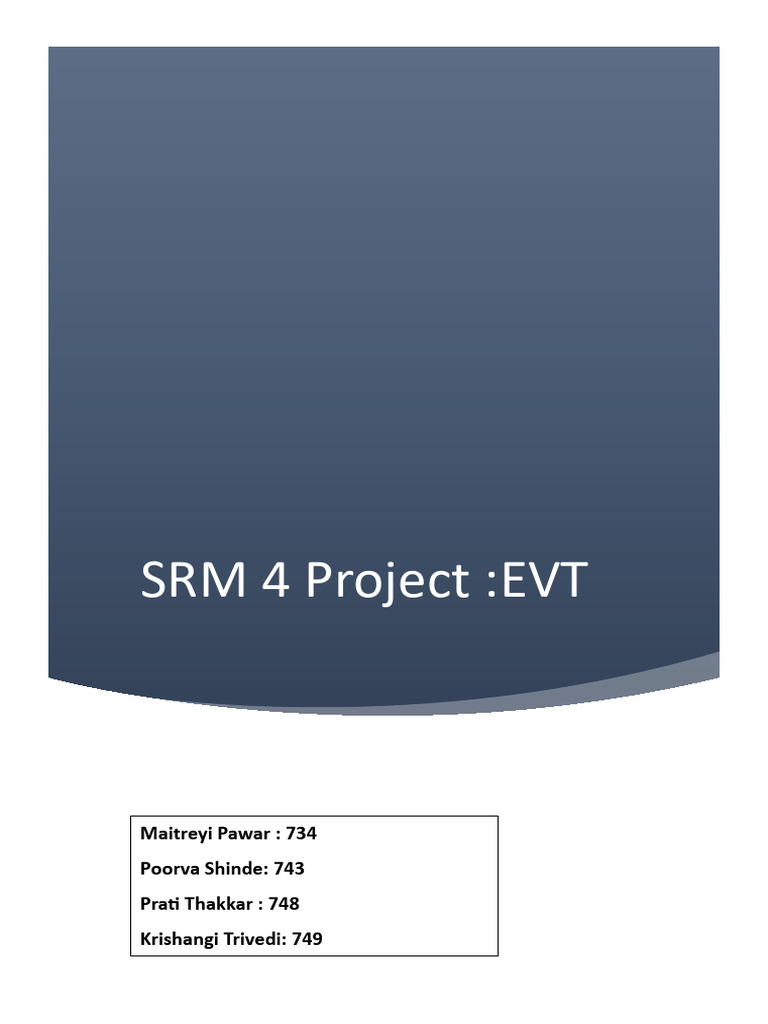 SRM 4 Project Report Final | PDF