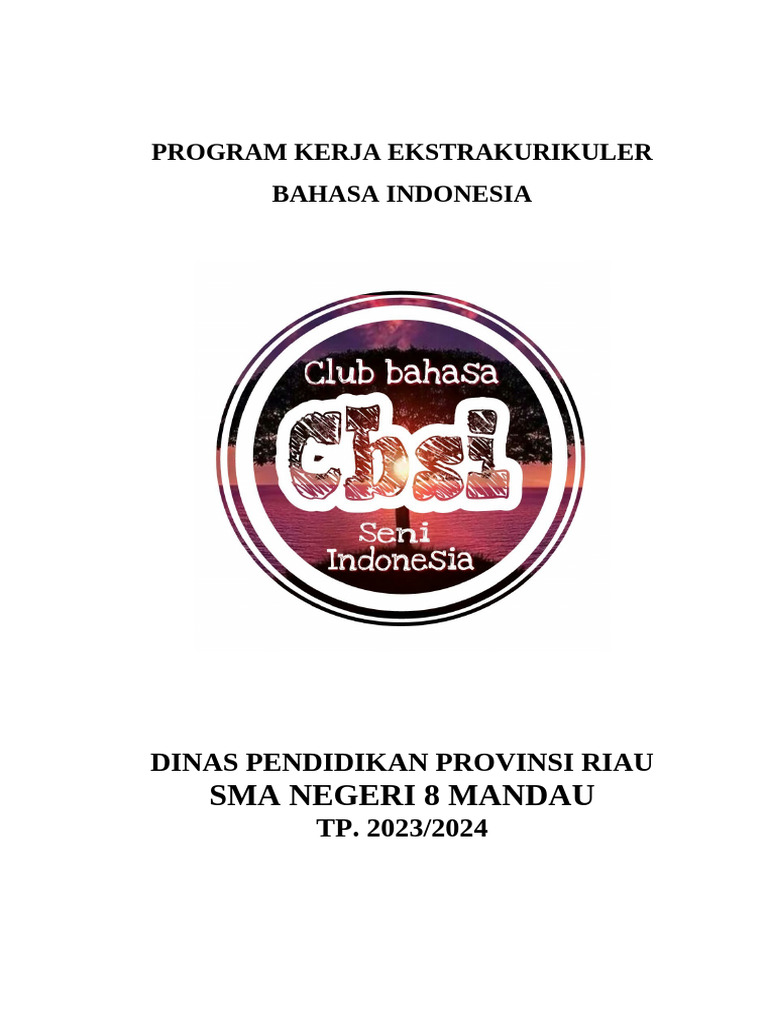PROGRAM KERJA EKSKUL BI - Fix | PDF