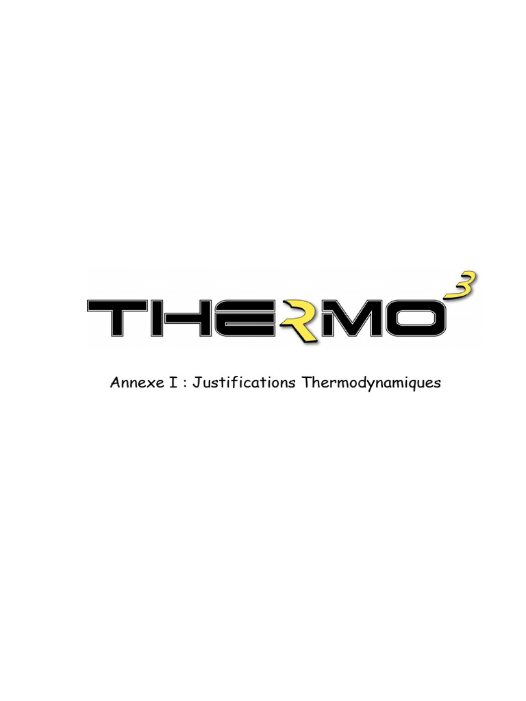 Annexe 1 Justification Thermo | PDF