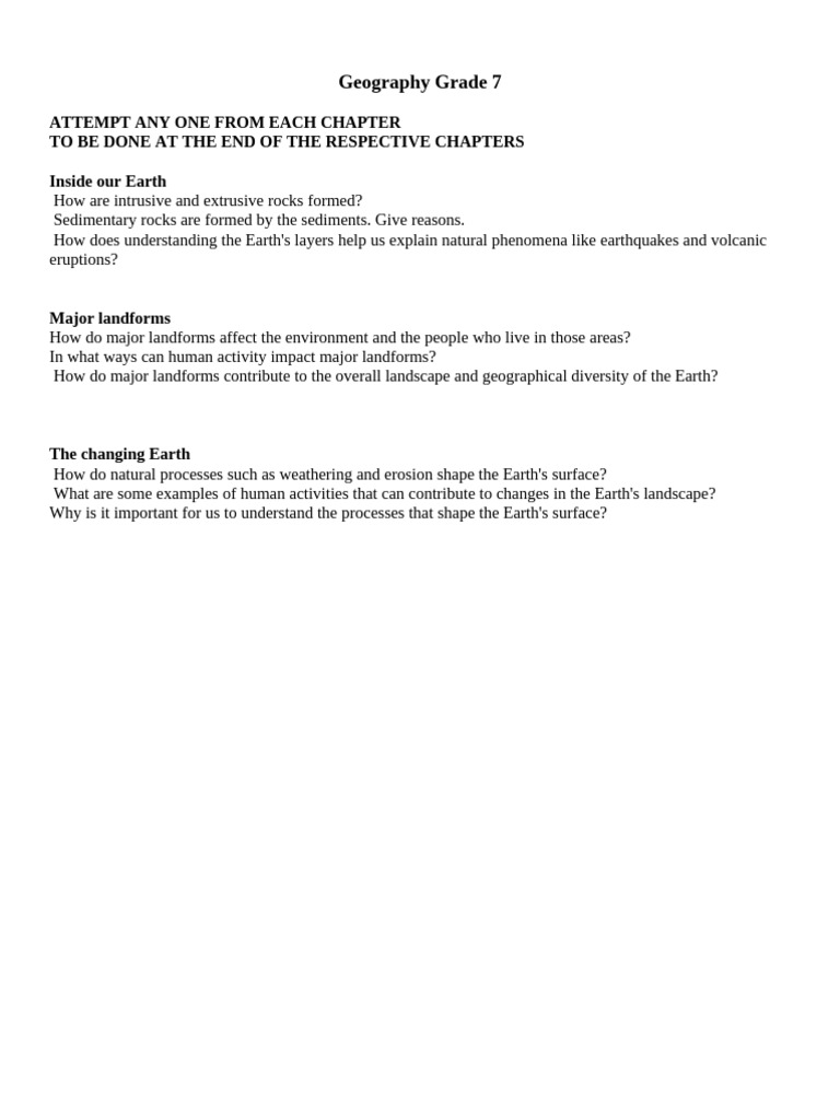 Grade 7 Geography Next Step | PDF