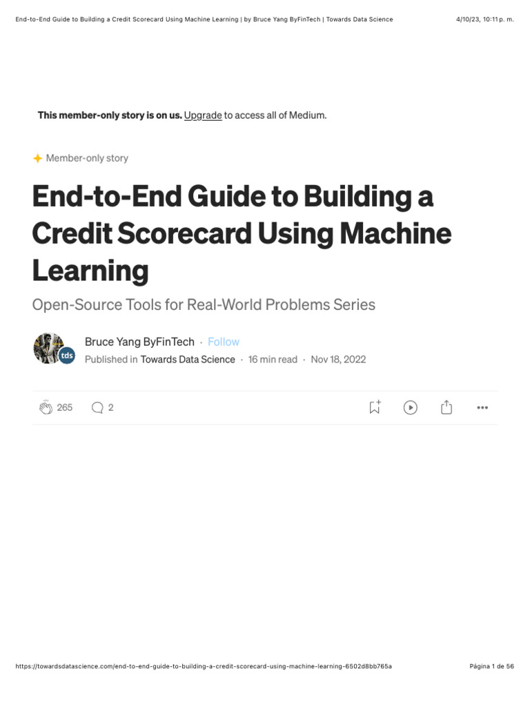 End-to-End Guide To Building A Credit Scorecard Using Machine Learning ...