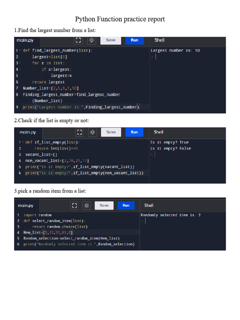 Function Exercises | PDF