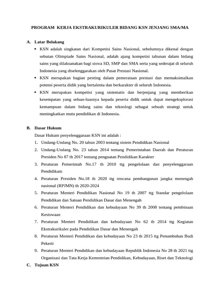 Proker KSN 20232024 | PDF