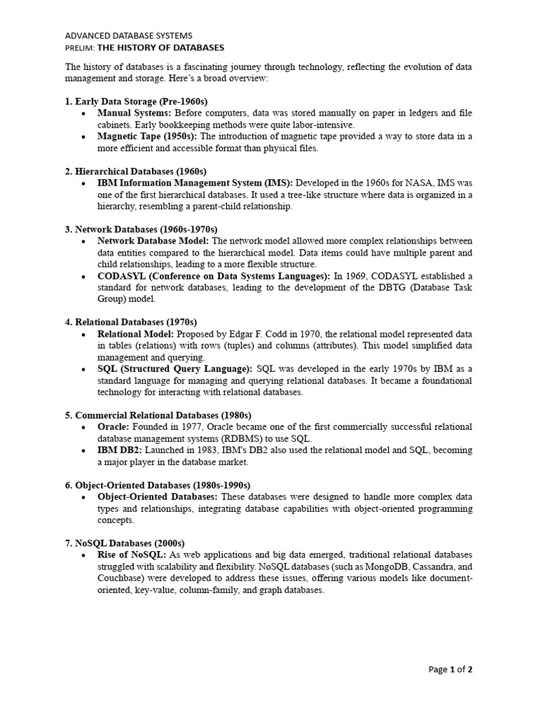 HISTORY-OF-DATABASES | PDF