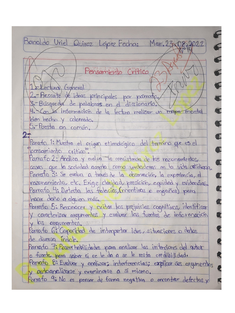 Pensamiento Crítico. | PDF