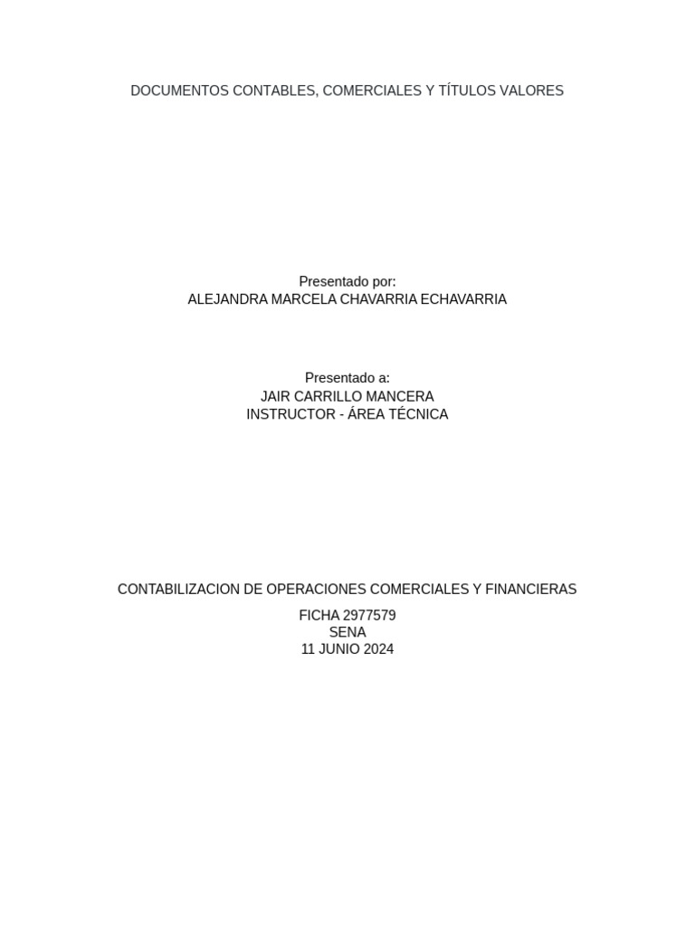 Documentos Contables | PDF