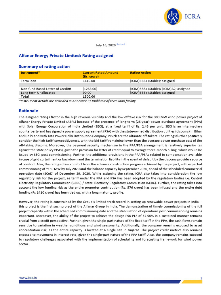 Alfanar Energy-R-16072020 | PDF | Credit | Business